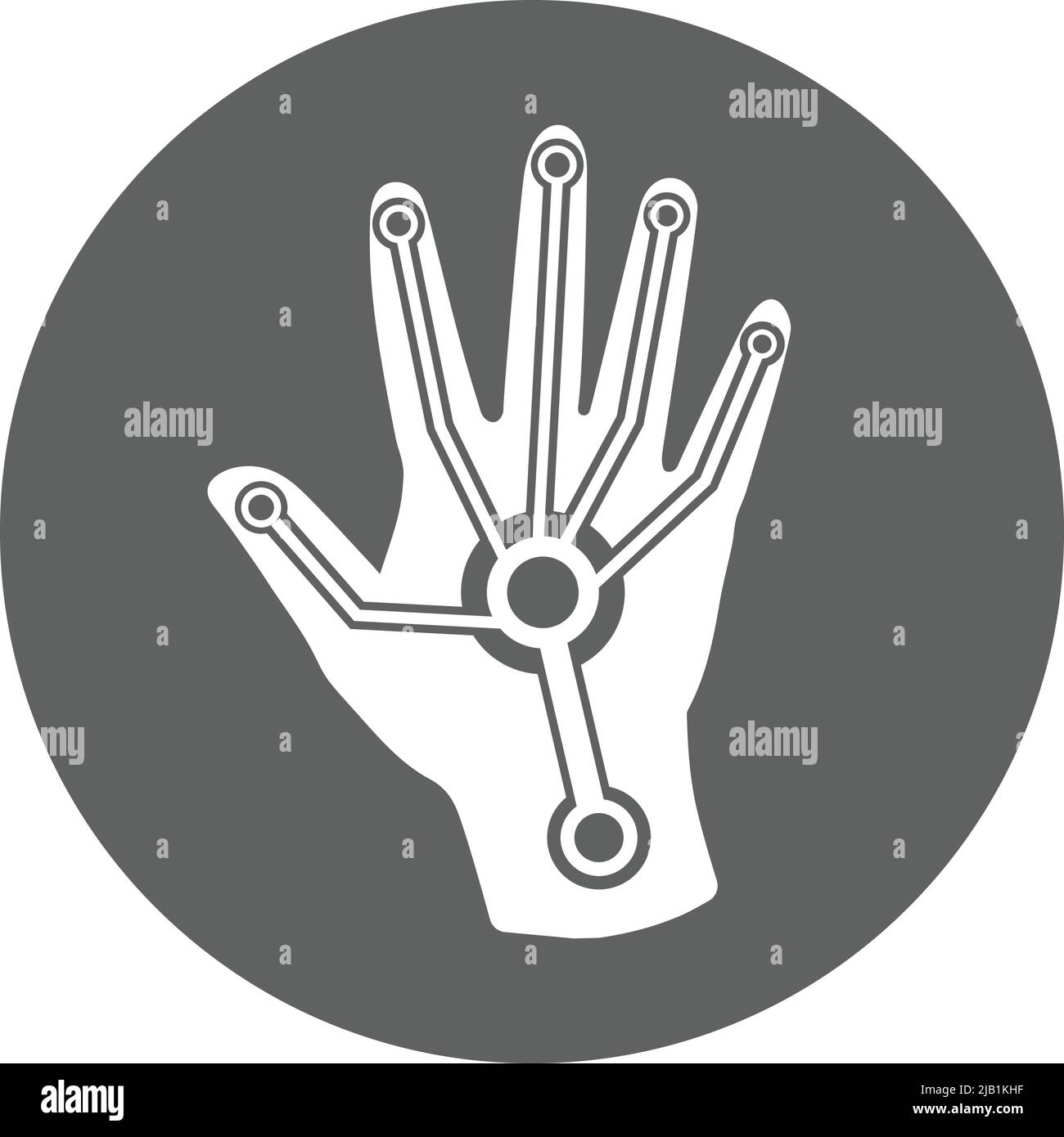 Hand, input icon. Simple vector illustration isolated on a white ...