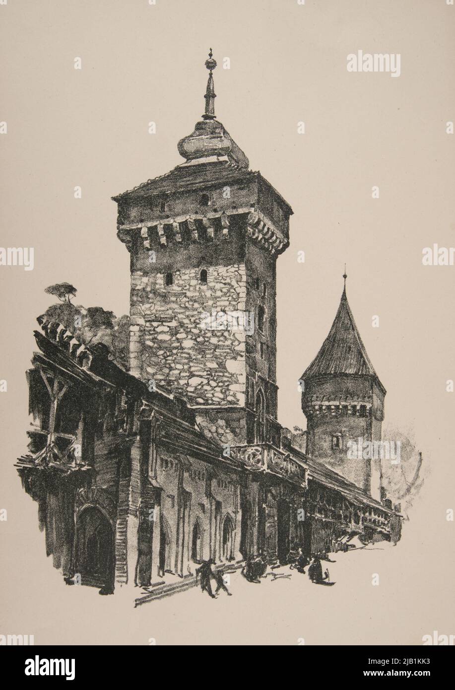 Florian Gate and the Pasamoników tower Views of Krakow Fig. Jan ...