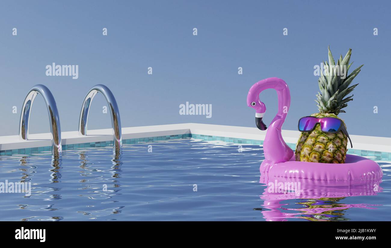 Summer Vacation and Swimming Pool Relaxation Lifestyles Concept ...