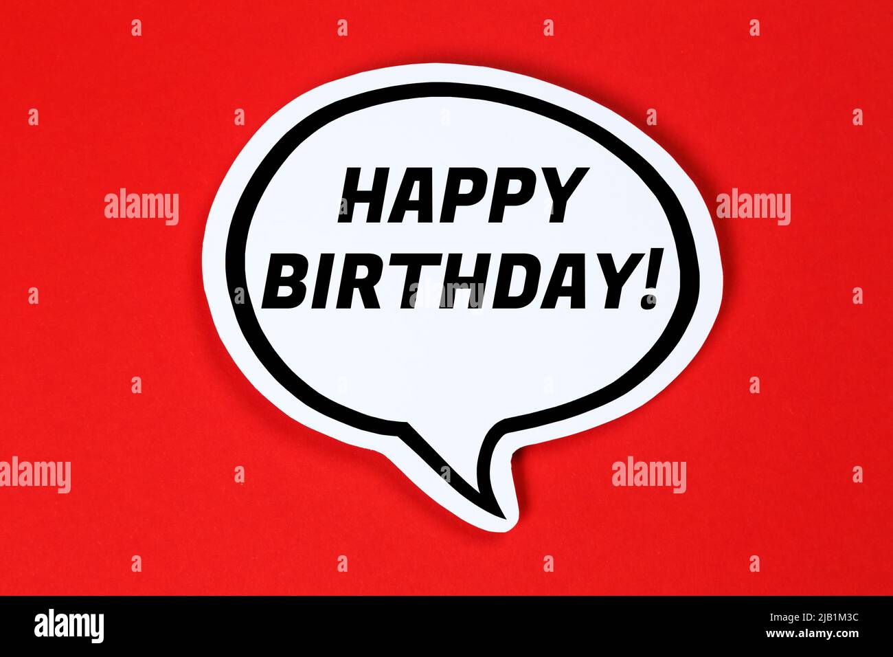 Happy Birthday speech bubble communication concept talking saying talk ...