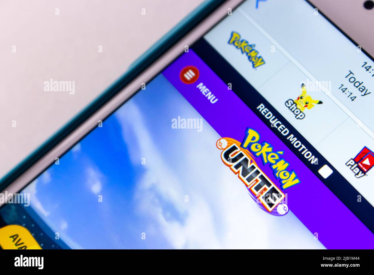 Kumamoto, JAPAN - Aug 10 2021 : Closeup logo of Pokemon Unite, online ...