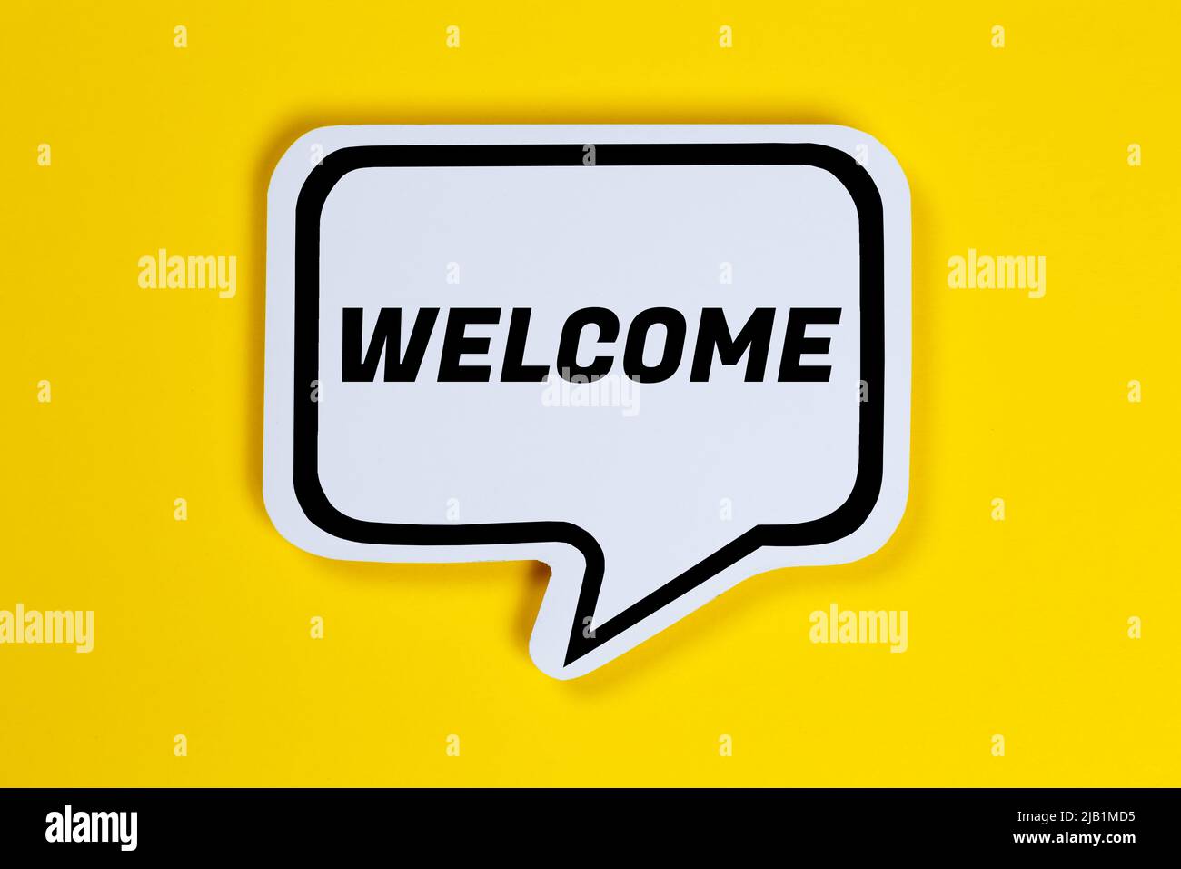 Welcome speech bubble communication concept talking saying talk say ...