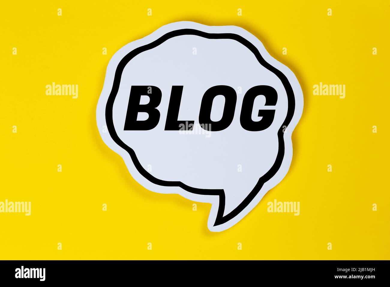 Blog speech bubble communication concept talking saying talk say Stock ...