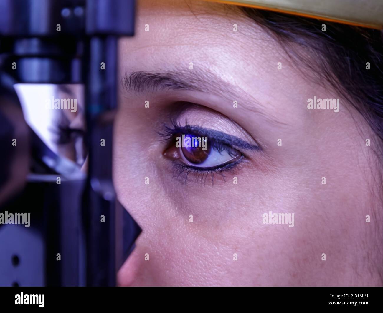 Eye doctor visits the patient using a special tool. Pachymetry is a ...