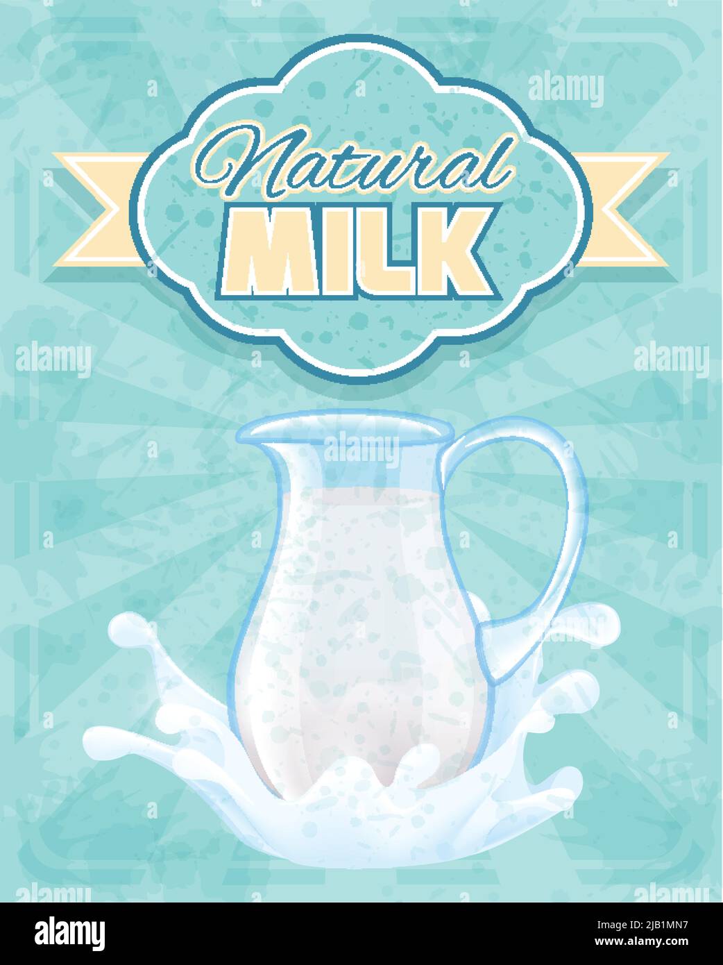 Vintage milk poster Stock Vector Images - Alamy