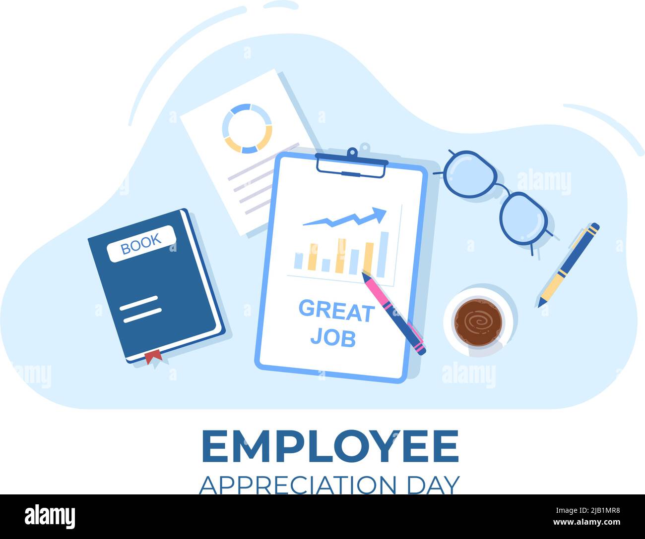 Happy Employee Appreciation Day Cartoon Illustration to Give Thanks or ...