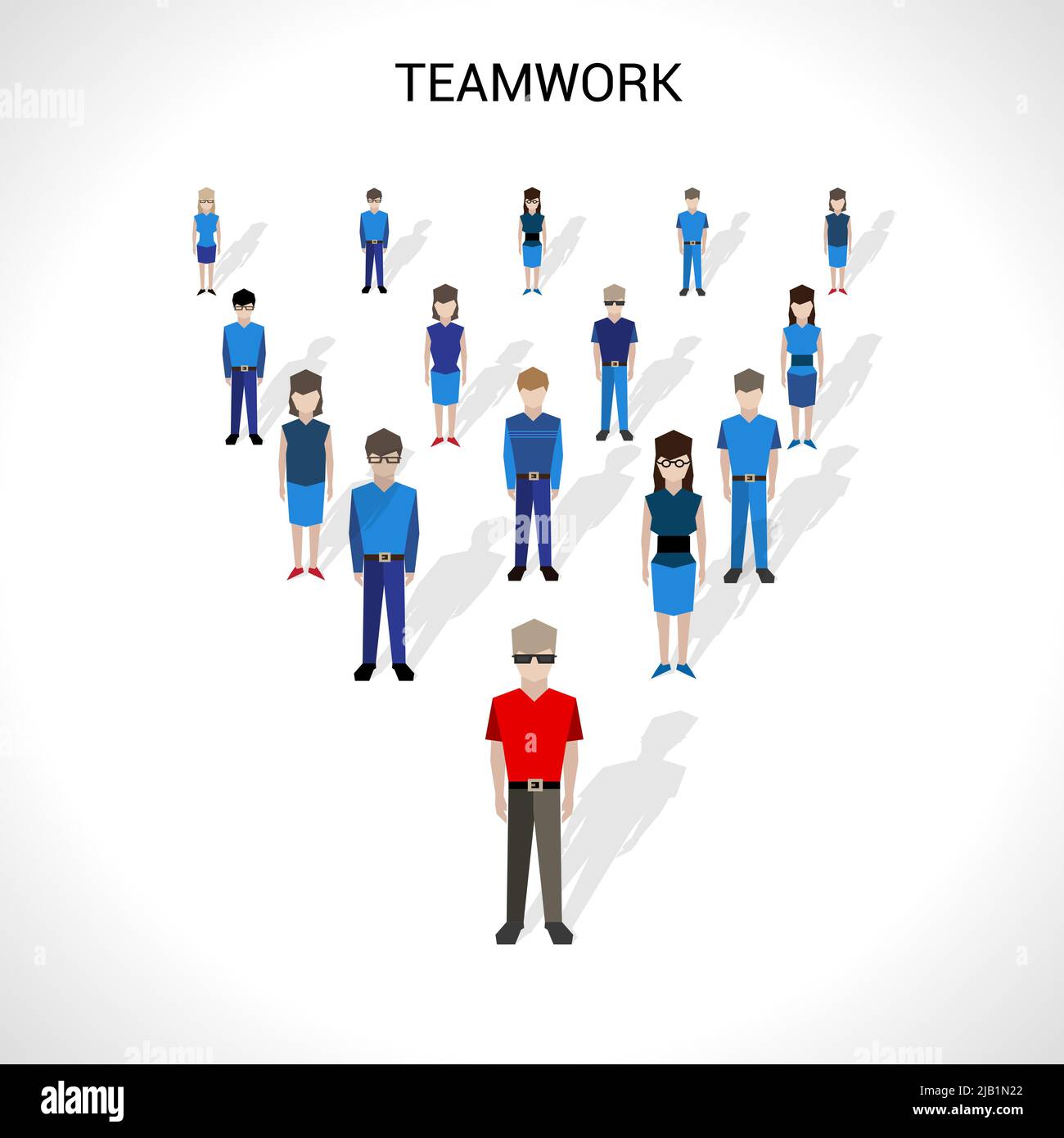 Teamwork concept with group of male and female people avatars vector ...
