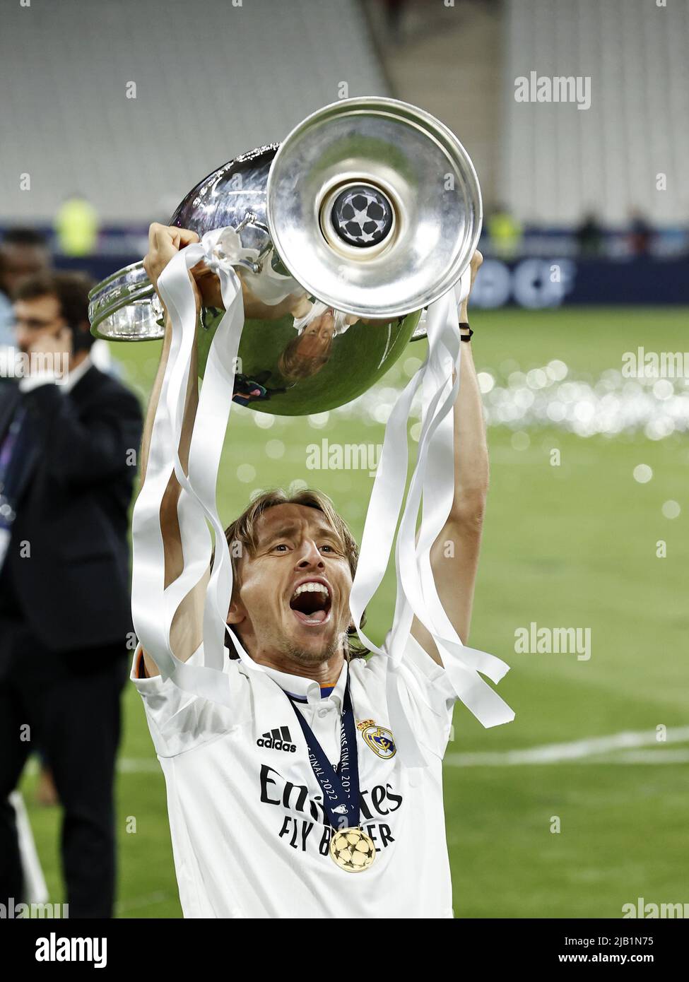 PARIS - Luka Modric of Real Madrid with UEFA Champions League trophy ...
