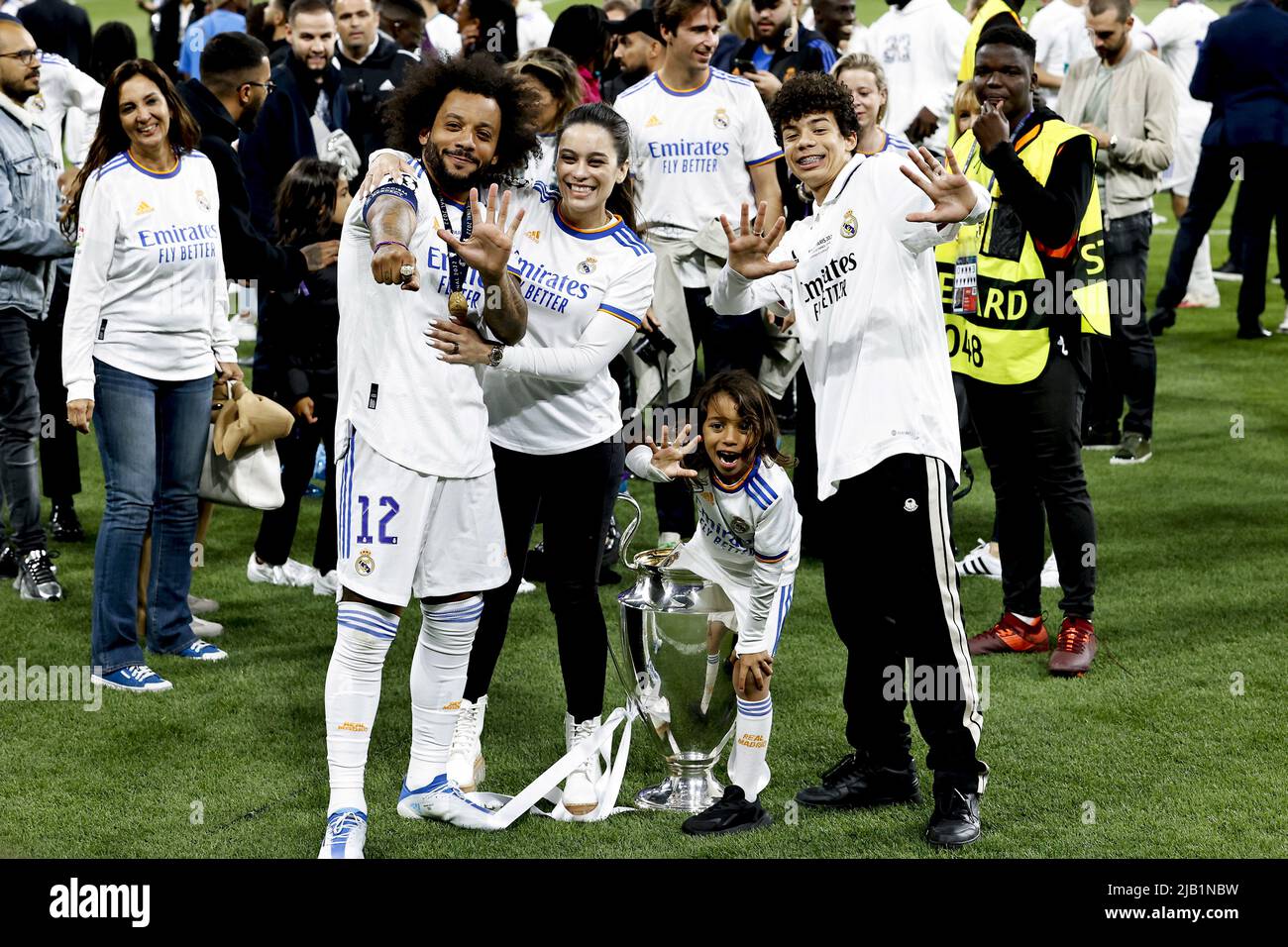 PARIS - Marcelo of Real Madrid and his family with UEFA Champions ...