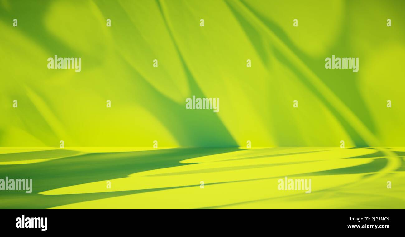 Blank colorful wall background and hard falling shadow. 3D rendering ...