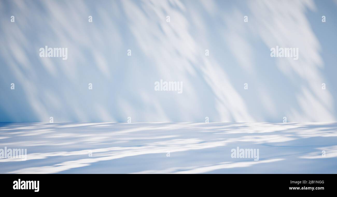 Blank colorful wall background and hard falling shadow. 3D rendering ...