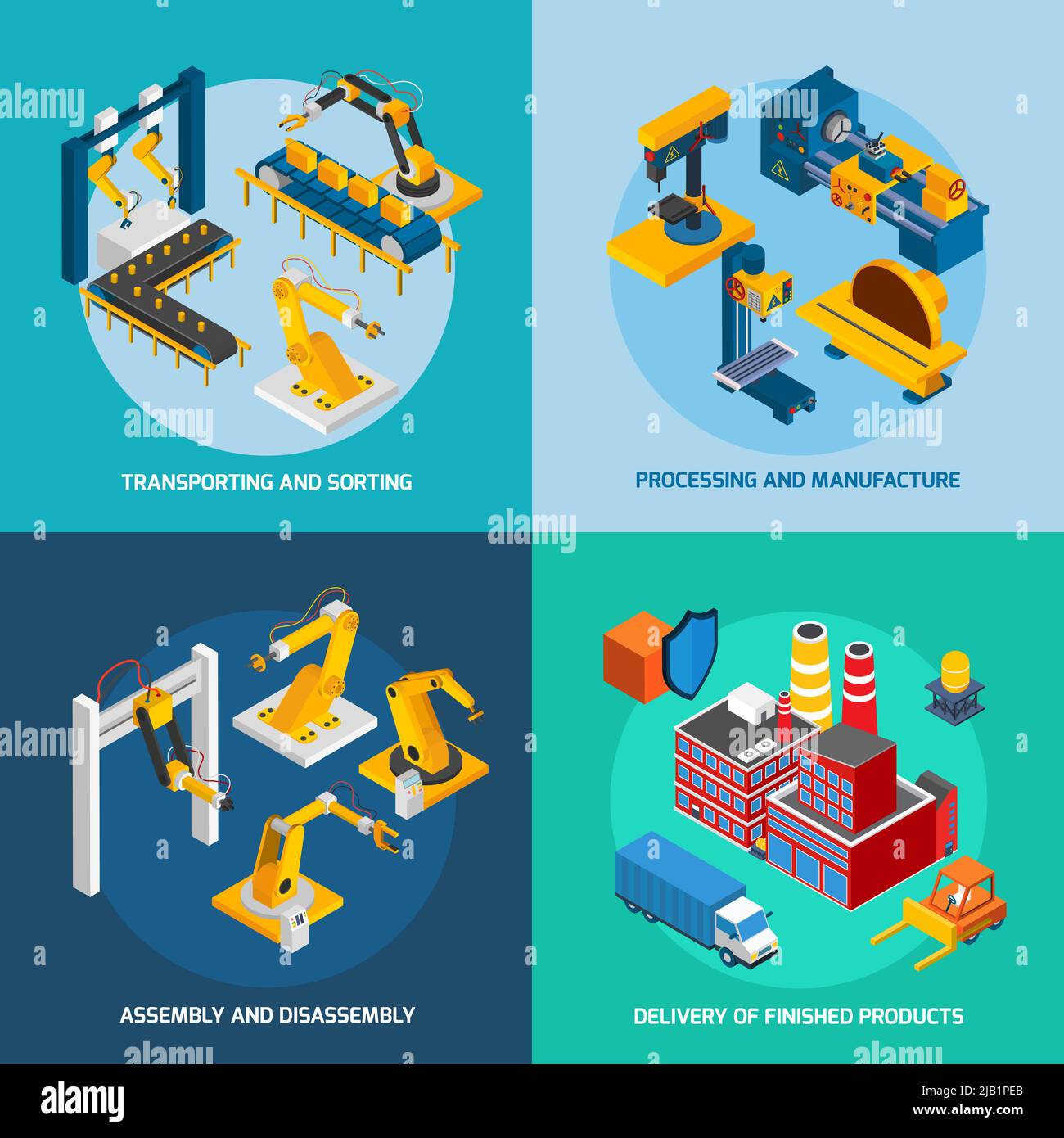 Robot arm computer processing Stock Vector Images - Alamy