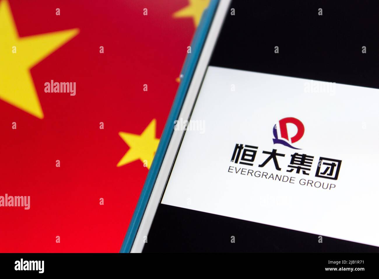 Kumamoto, JAPAN - Sep 17 2021 : Logo of The Evergrande Group (The ...