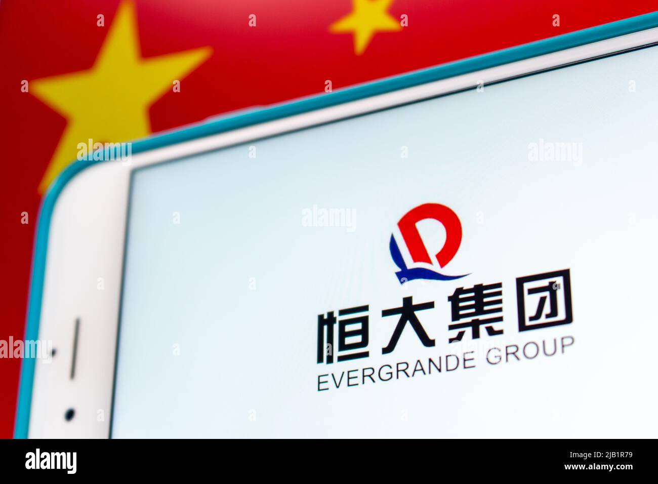 Kumamoto, JAPAN - Sep 17 2021 : Logo of The Evergrande Group (The ...