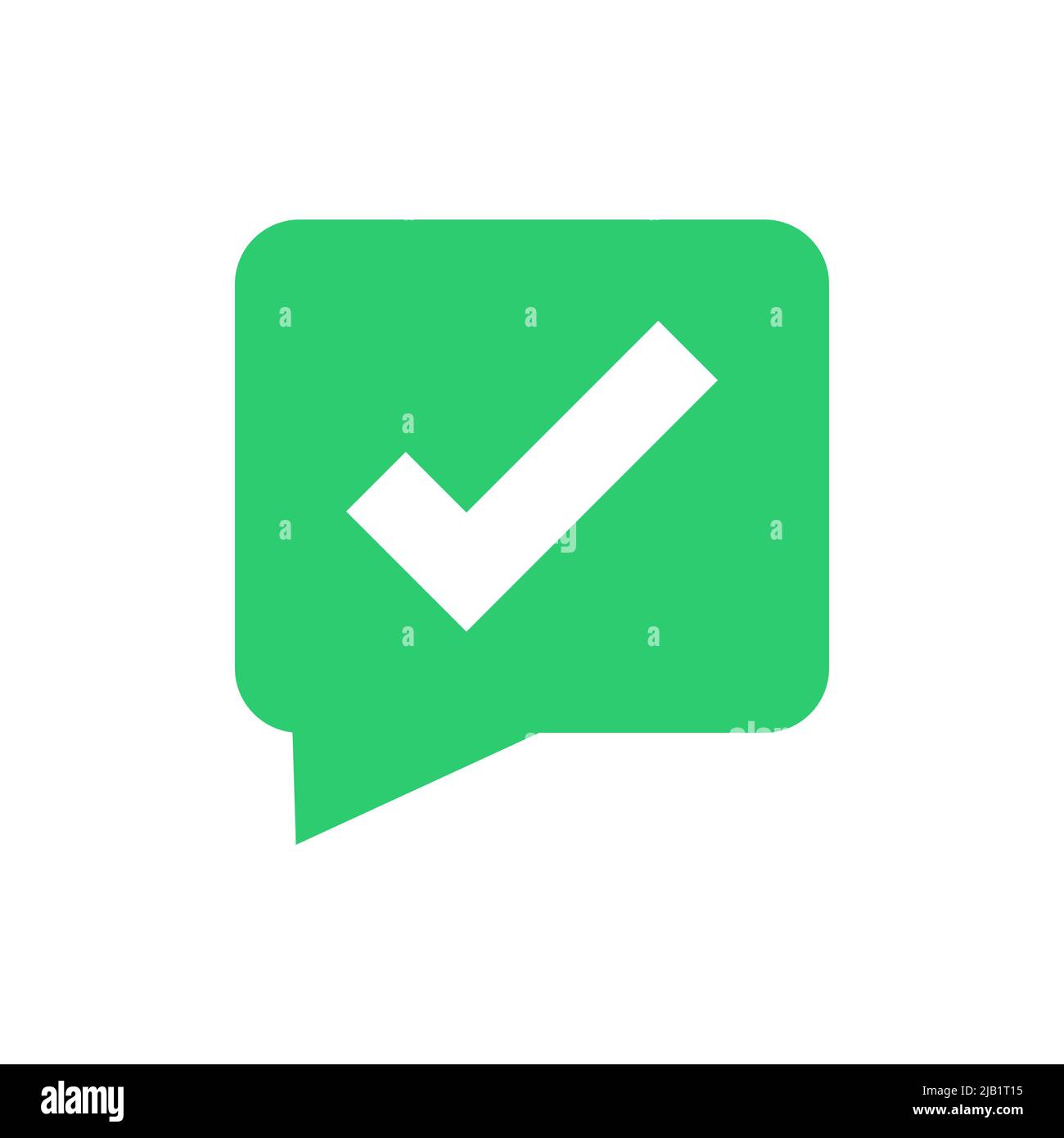 Check mark in speech bubble icon Stock Vector Image & Art - Alamy