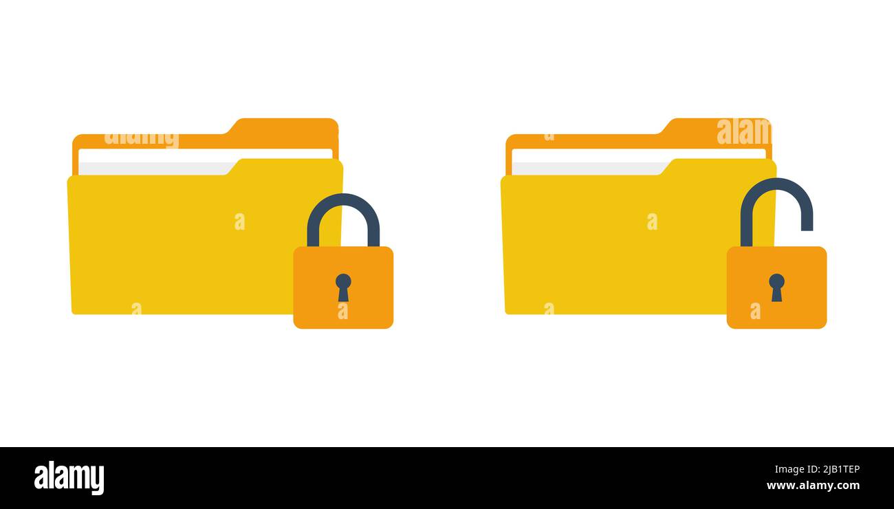 Folder lock data security Stock Vector Images - Alamy