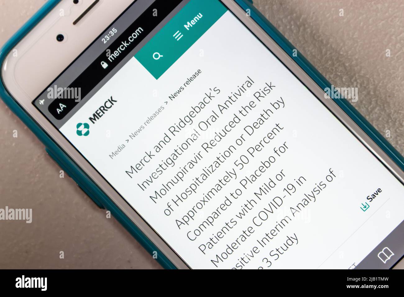 Kumamoto, JAPAN - Oct 12 2021 : Pharmaceutical company Merck’s news ...