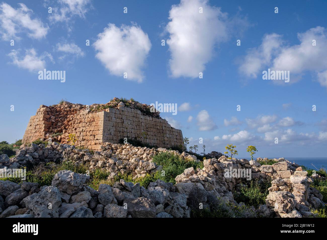 Ghajn Hadid Tower, Selmun, Mellieha, Malta Stock Photo - Alamy