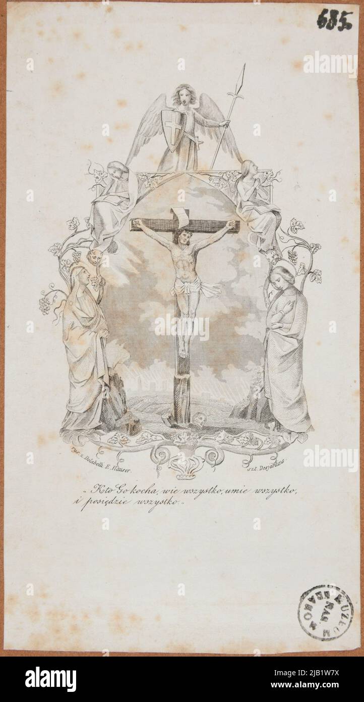 Crucifixion of Jesus Christ Desjardins, J., Hauser, Eduard (1807 1864 ...
