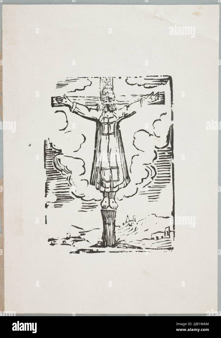 Jesus Christ hanging on the cross in liturgical robes unknown Stock ...