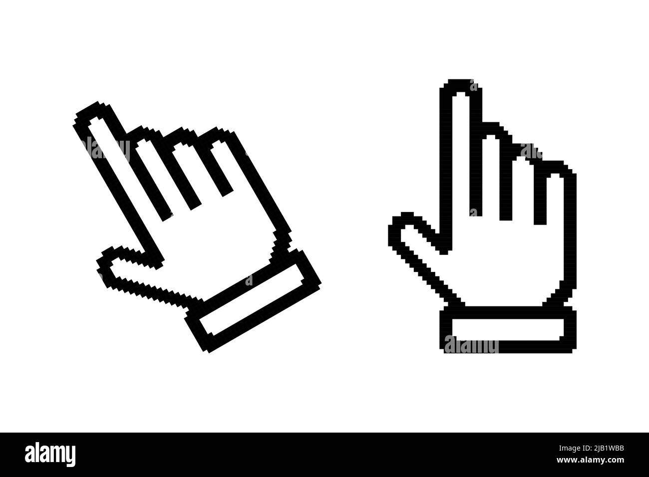 Pixel cursor hand icon symbol Stock Vector Image & Art - Alamy