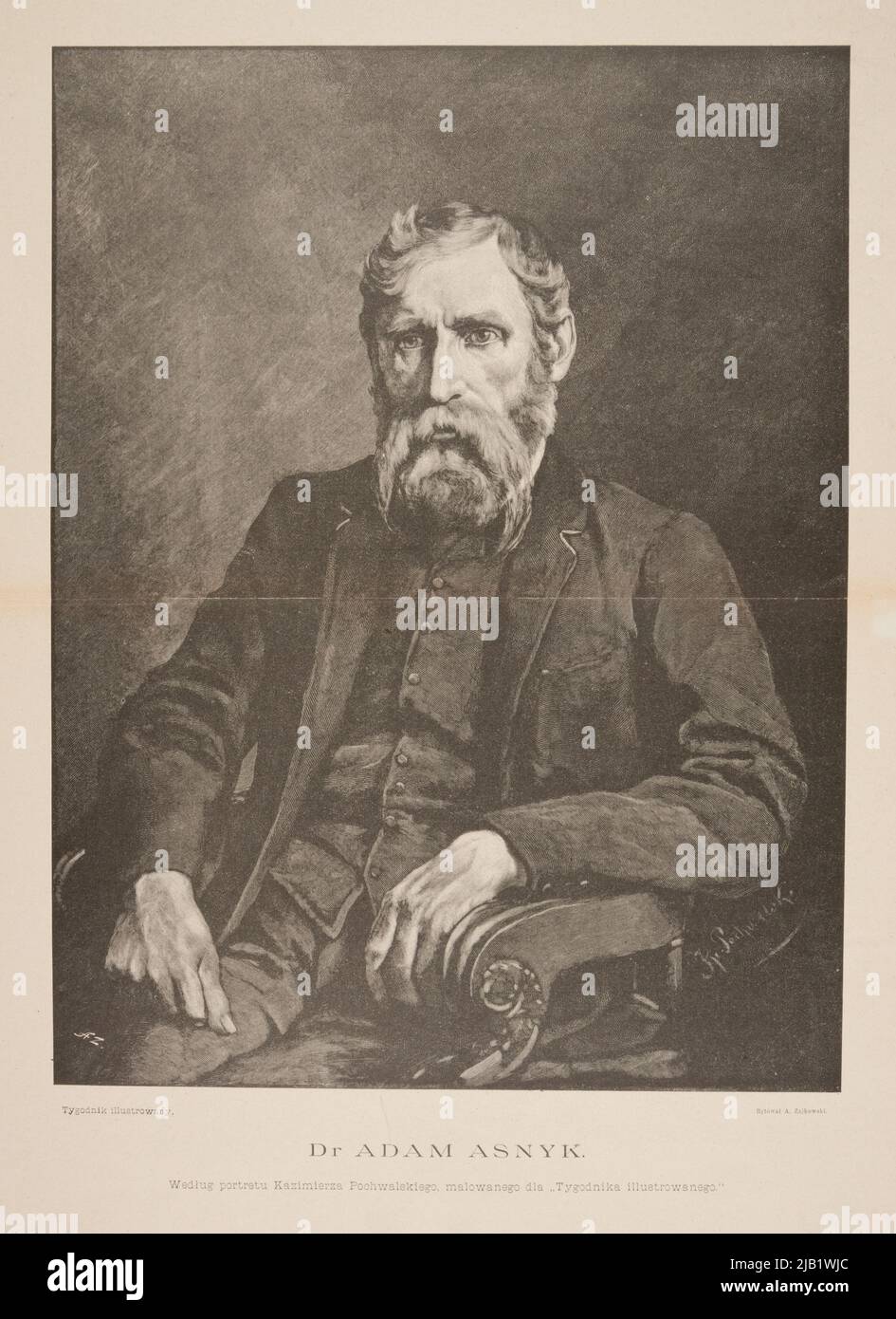 Dr. Adam Asnyk According to the Portrait of Kazimierz Chwalski , from ...