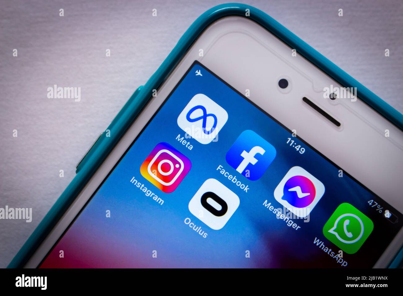 Icon of US technology conglomerate Meta Platforms, Inc. and its brands ...