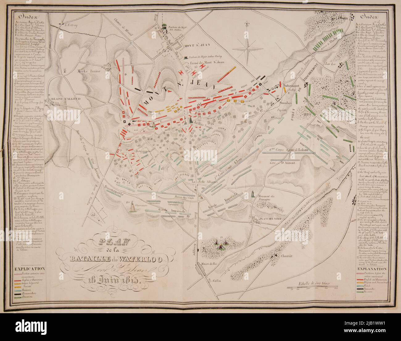 Plan of the battle of Waterloo June 18, 1815 W: collection of twelve ...