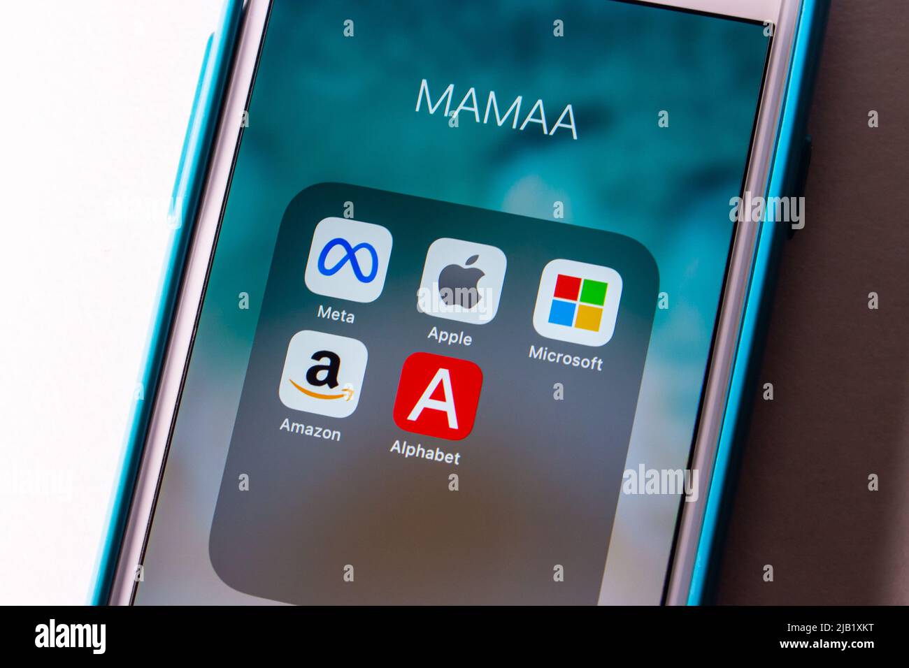 Kumamoto, JAPAN - Nov 2 2021 : MAMAA icons (Meta, Apple, Microsoft ... Kumamoto, JAPAN - Nov 2 2021 : MAMAA icons (Meta, Apple, Microsoft ...