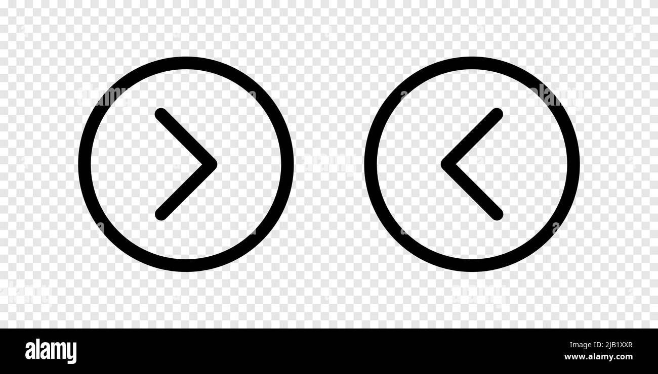 Arrows icons left and right on a transparent background Stock Vector ...