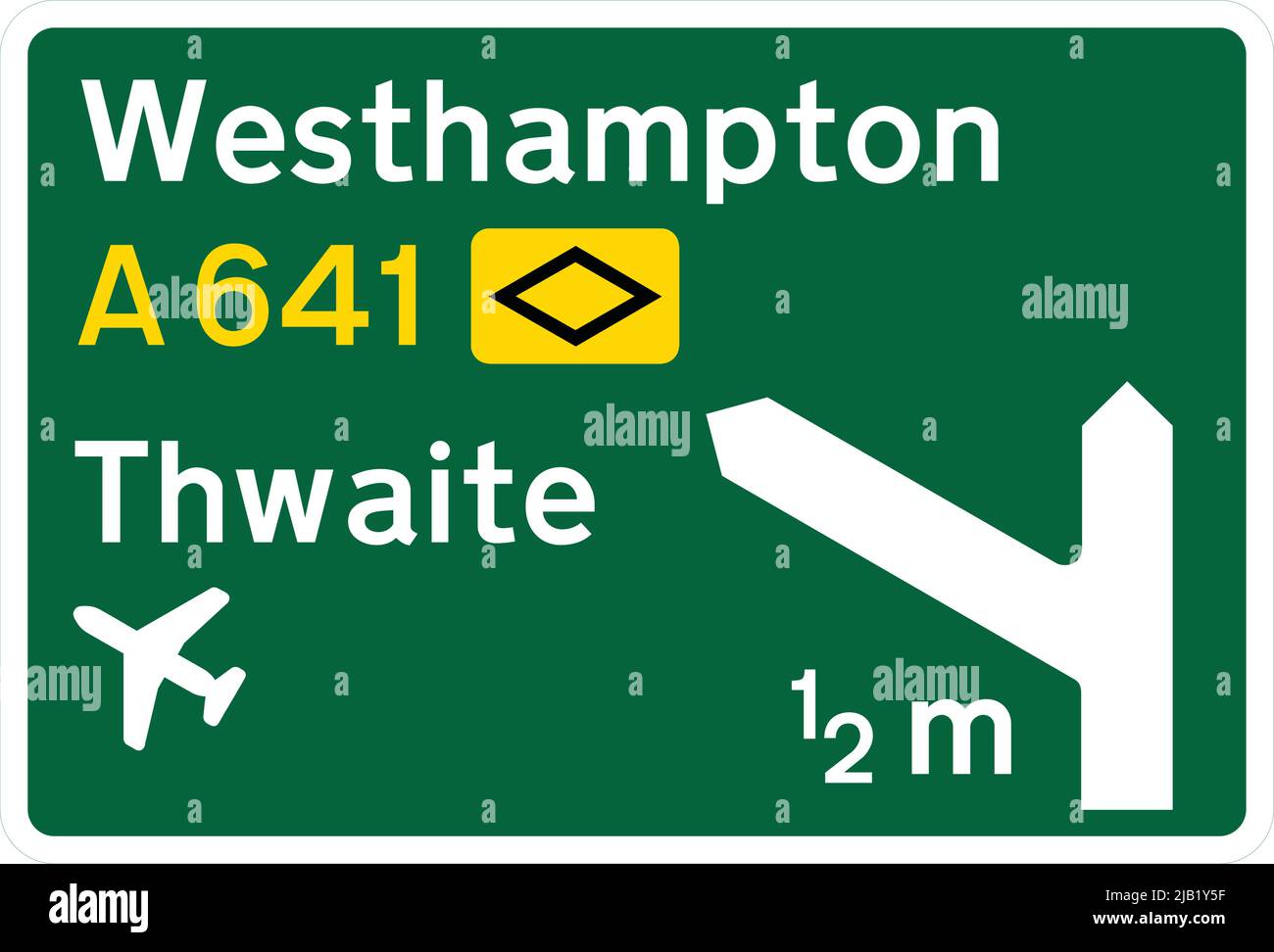 Map‑Type Advance Direction Signs, Road signs in the United Kingdom ...