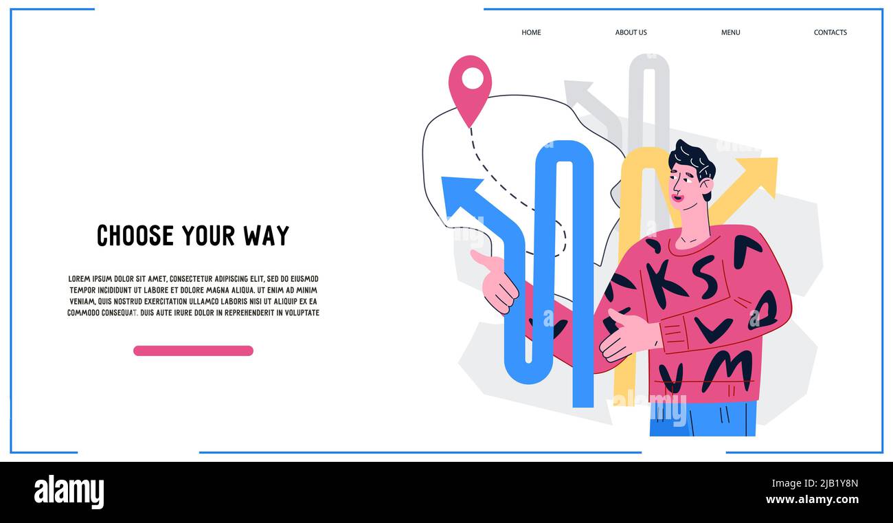 Development strategy and career choice concept of website banner ...