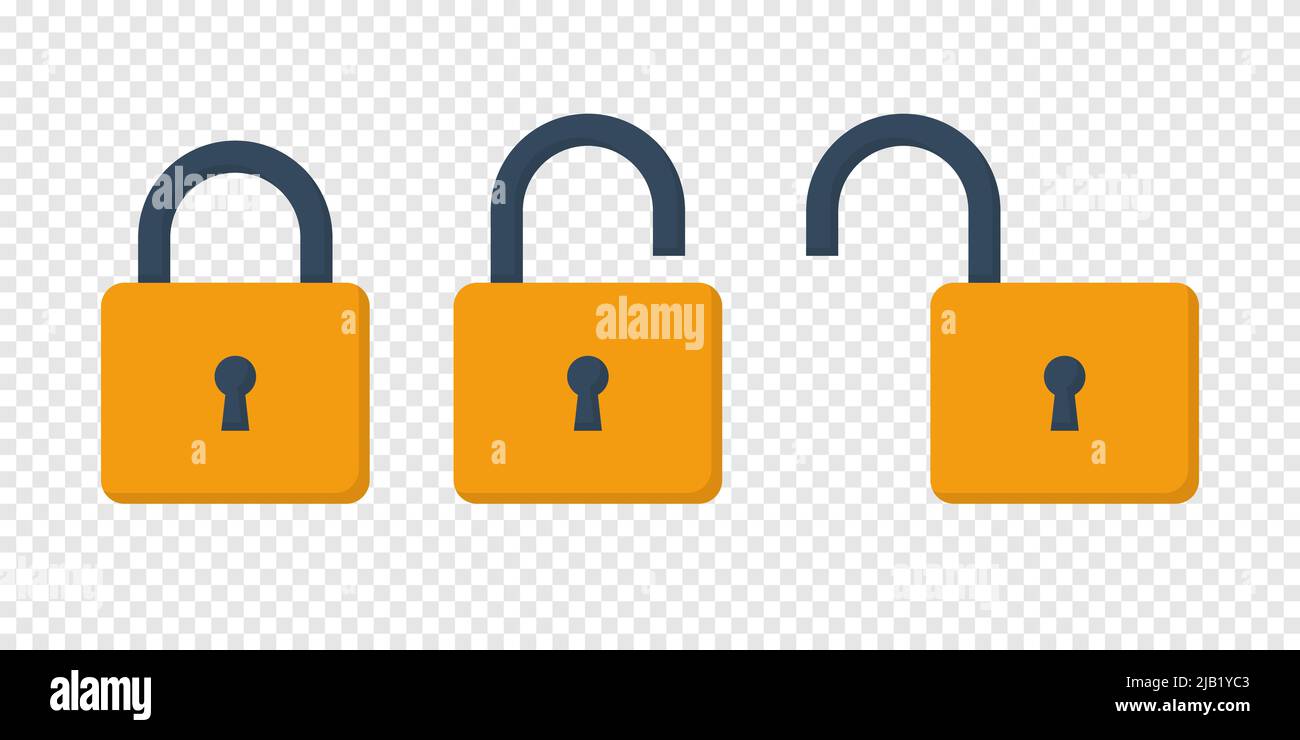 Lock icon set simple design Stock Vector Image & Art - Alamy