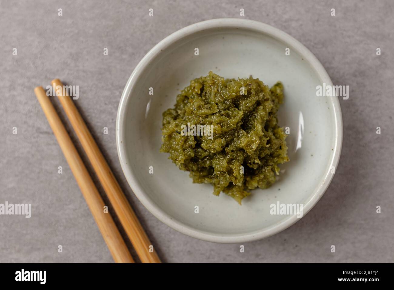 Spicy and savory sauce made from ground wasabi Stock Photo - Alamy