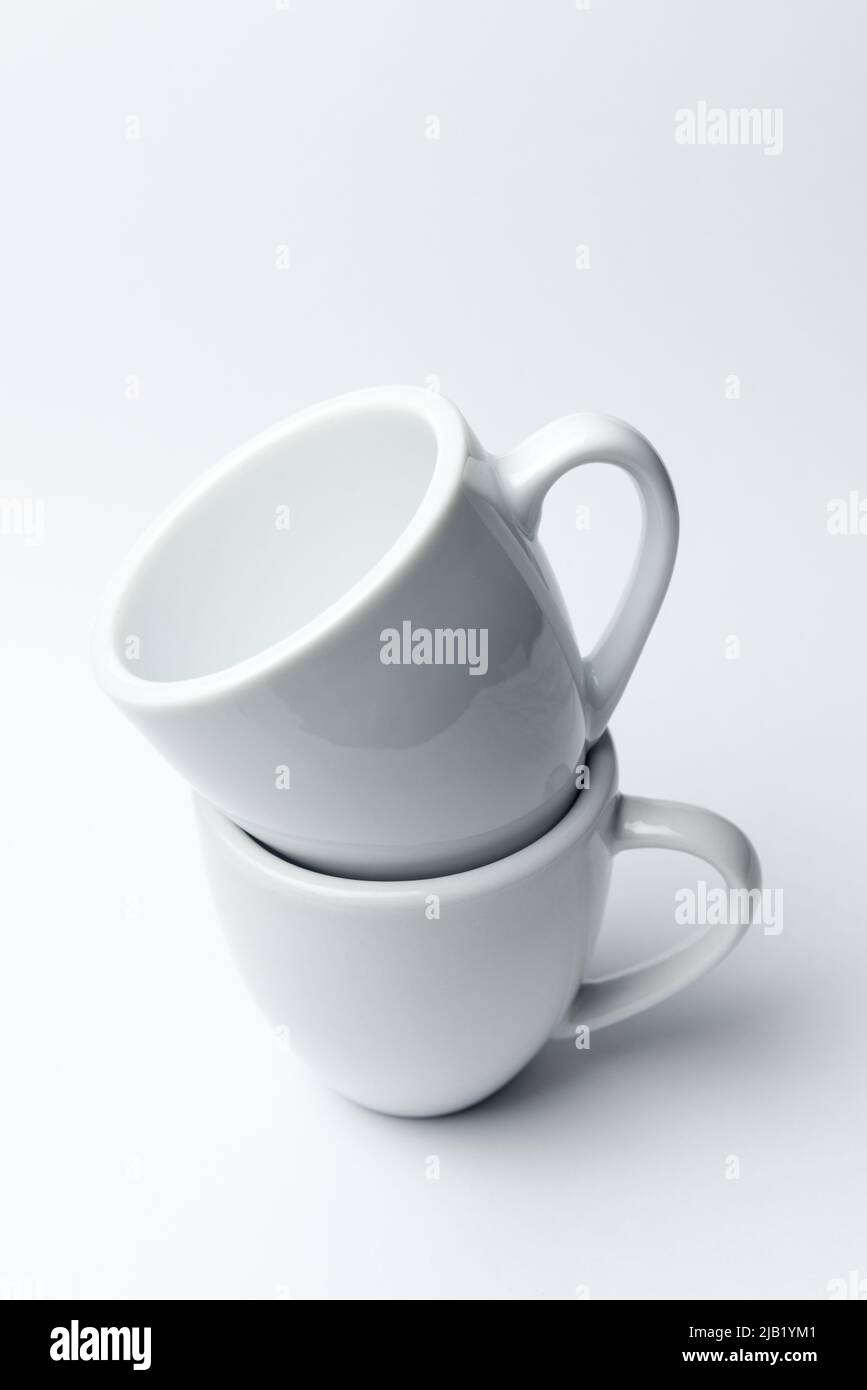 Two white mugs cups hi-res stock photography and images - Alamy