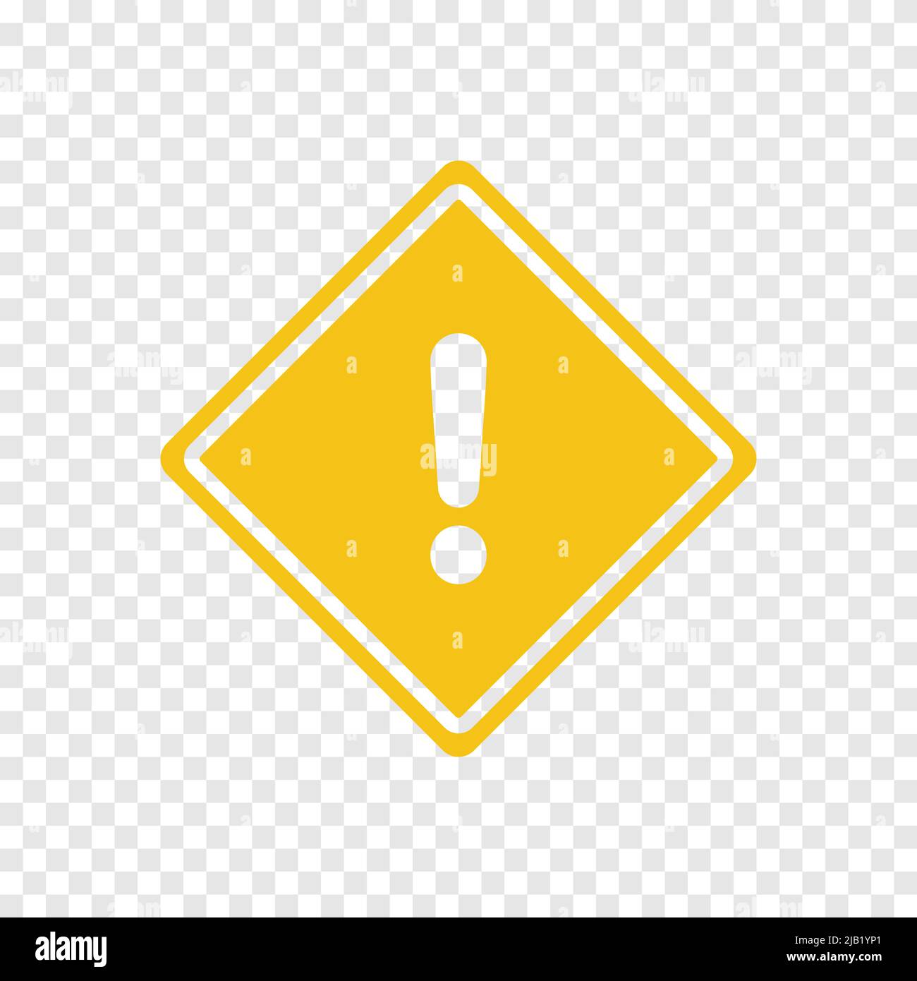 Warning road sign icon on transparent background Stock Vector Image ...