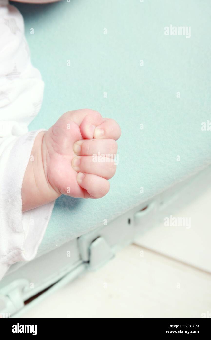 baby hand gesturing. Newborn's hand. Little baby Stock Photo - Alamy