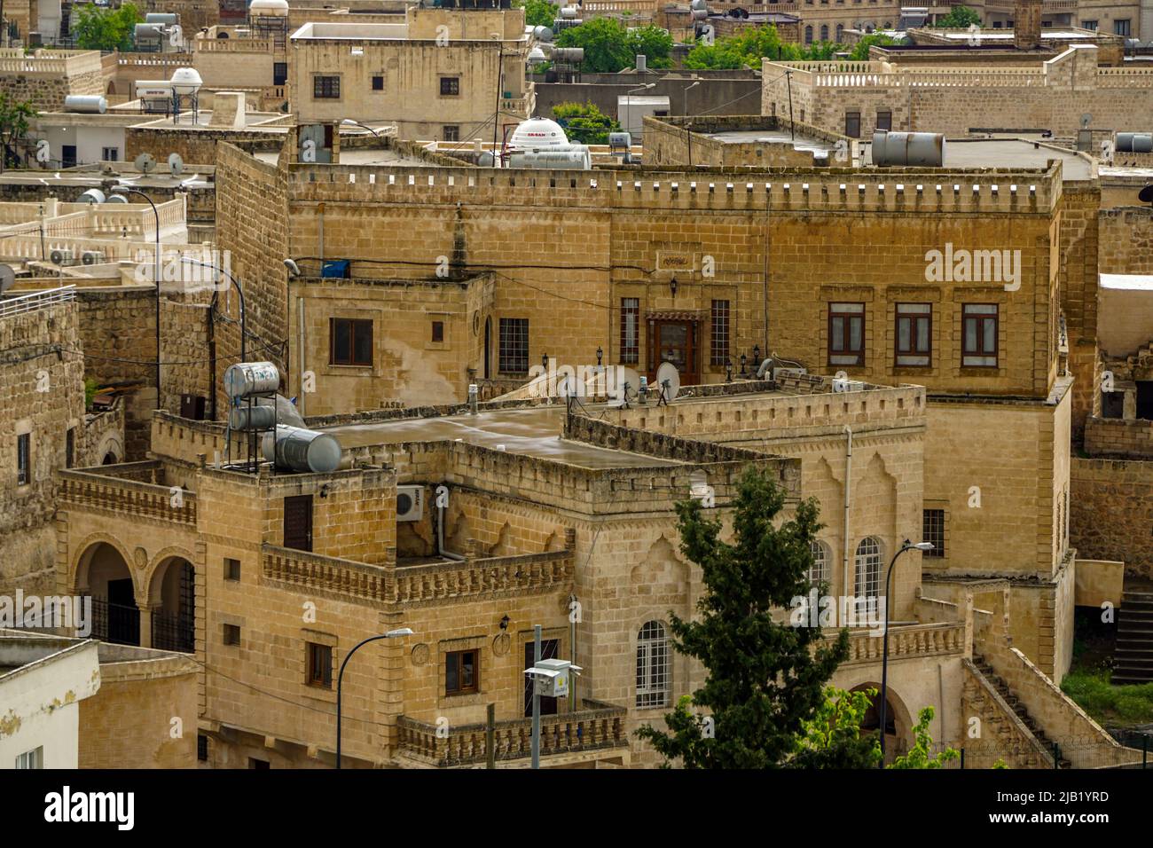 12 May 2022 Midyat Mardin Turkey. Cityscape and churches of Midyat ...
