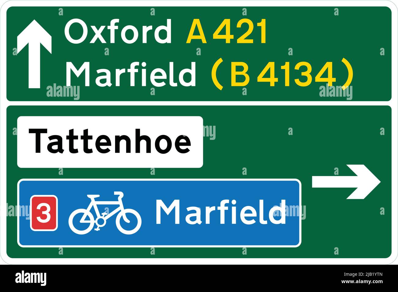 Wasp Green, Cornford, Stack‑Type Advance Direction Signs, Road signs in ...