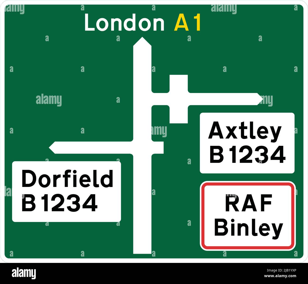 Map‑Type Advance Direction Signs, Road signs in the United Kingdom ...