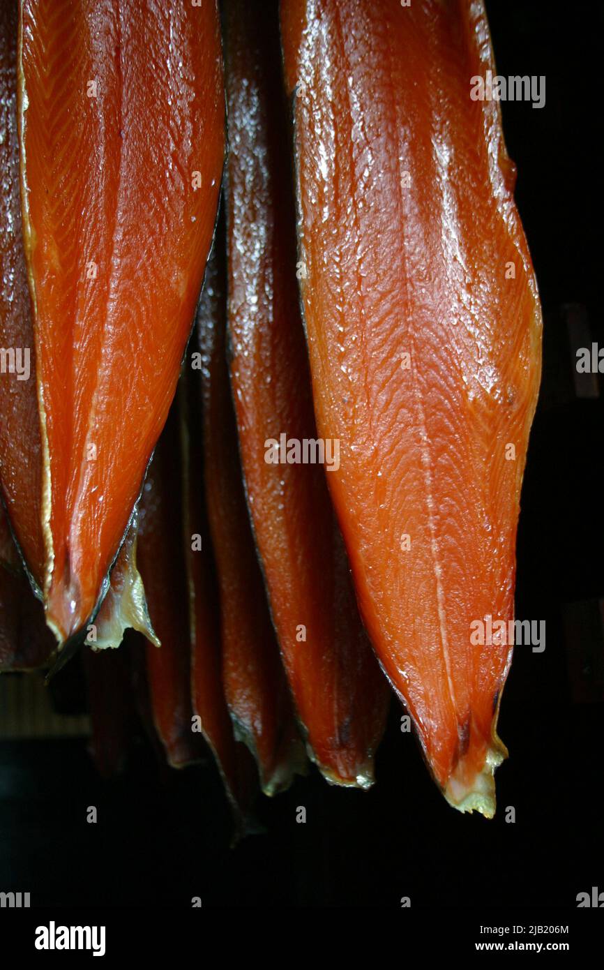 Smoking Fish. Smoked fish is fish that has been cured by smoking. Foods ...
