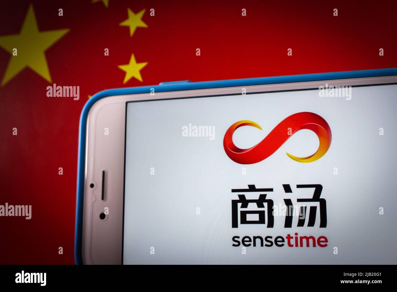 Kumamoto, JAPAN - Dec 14 2021: Logo of SenseTime, Hong Kong based ...