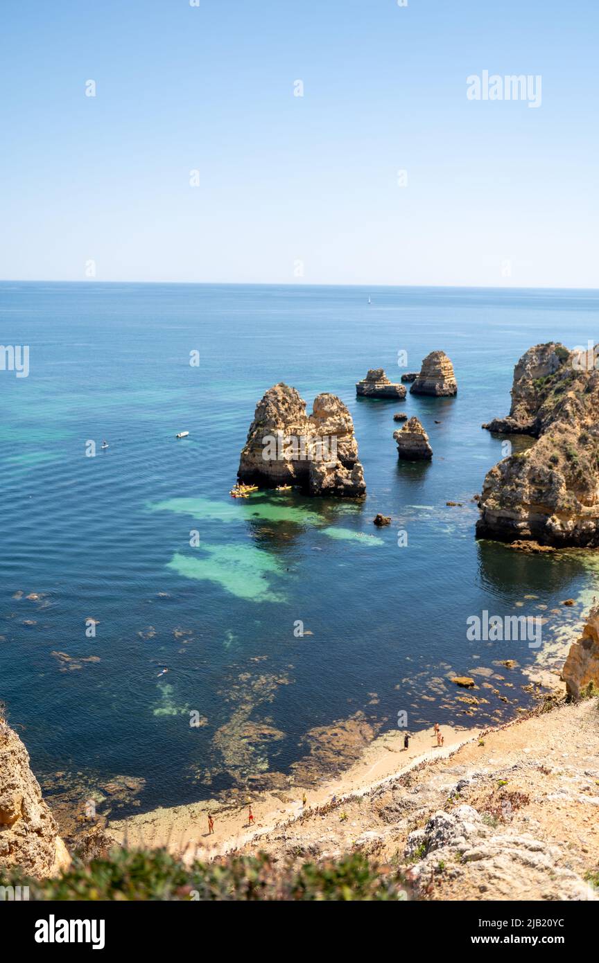 Lagos, Portugal. 2022 May 06 . Panorama of the tourist city of Lagos in ...