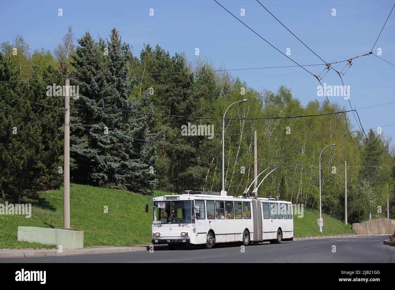 Komotau Chomutov Trolleybus Stock Photo - Alamy