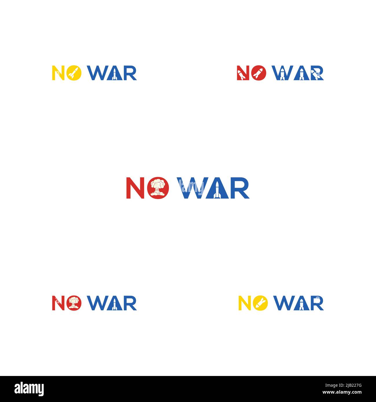 No world war sign icon. Stop War grunge rubber stamp text. Say no to ...