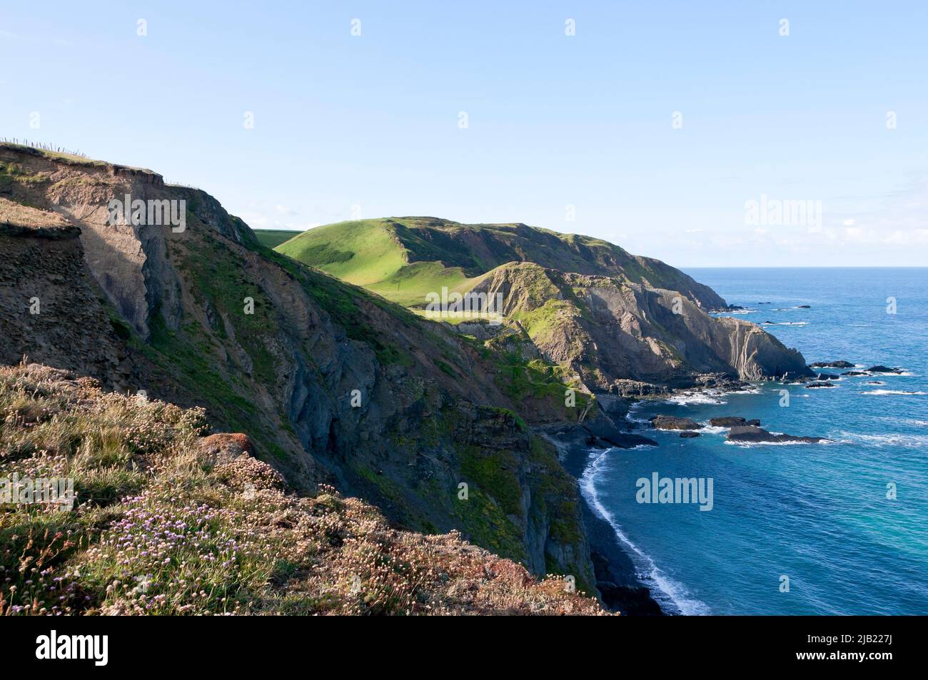 South West Coast Path near Hartland Point, North Devon, England Stock ...
