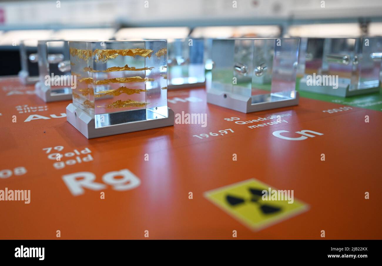 Munich, Germany. 02nd June, 2022. The element gold can be seen on a ...