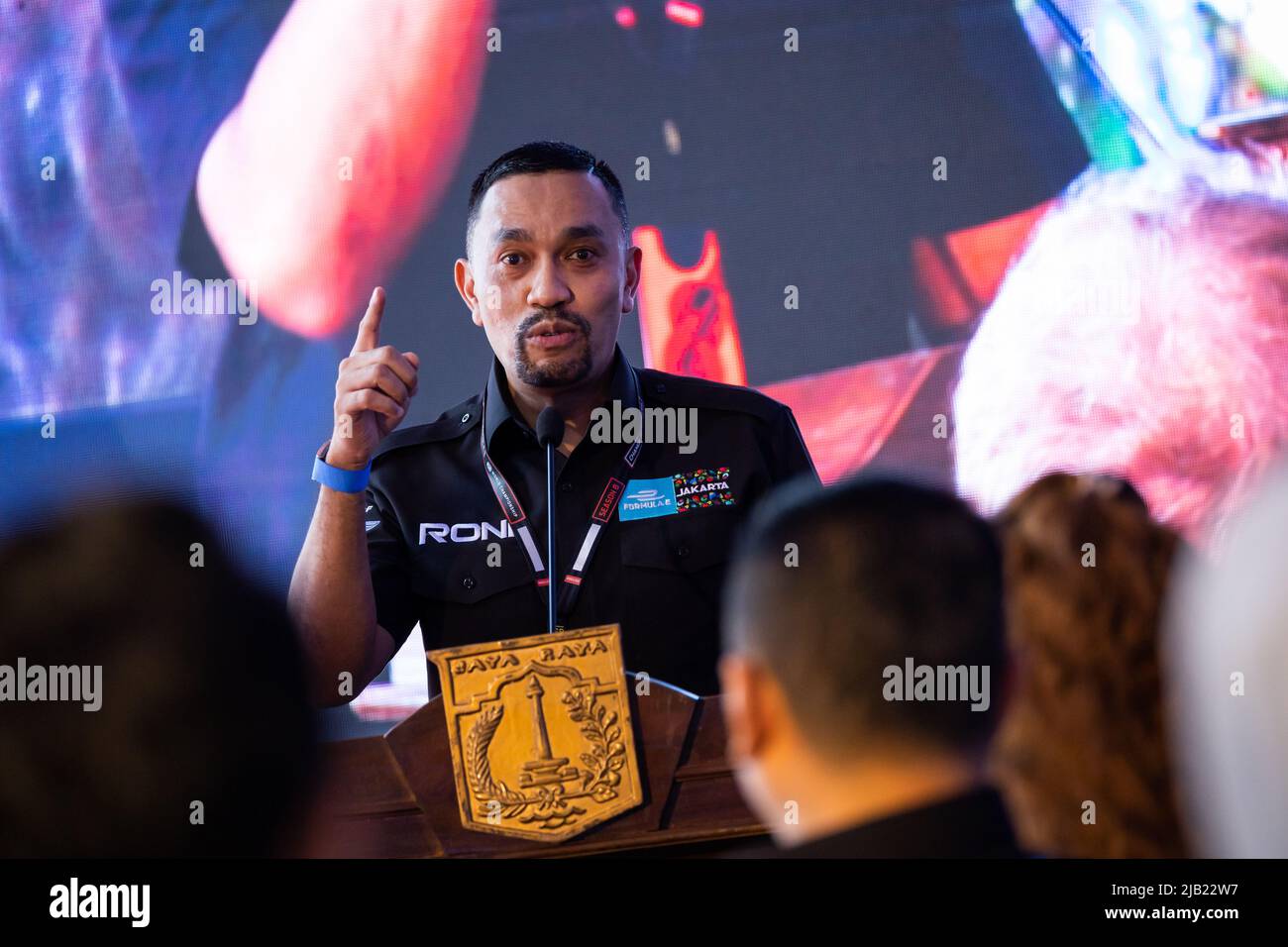 Ahmad Sahroni, Chairman of Formula E Jakarta, portrait Meet and Greet ...