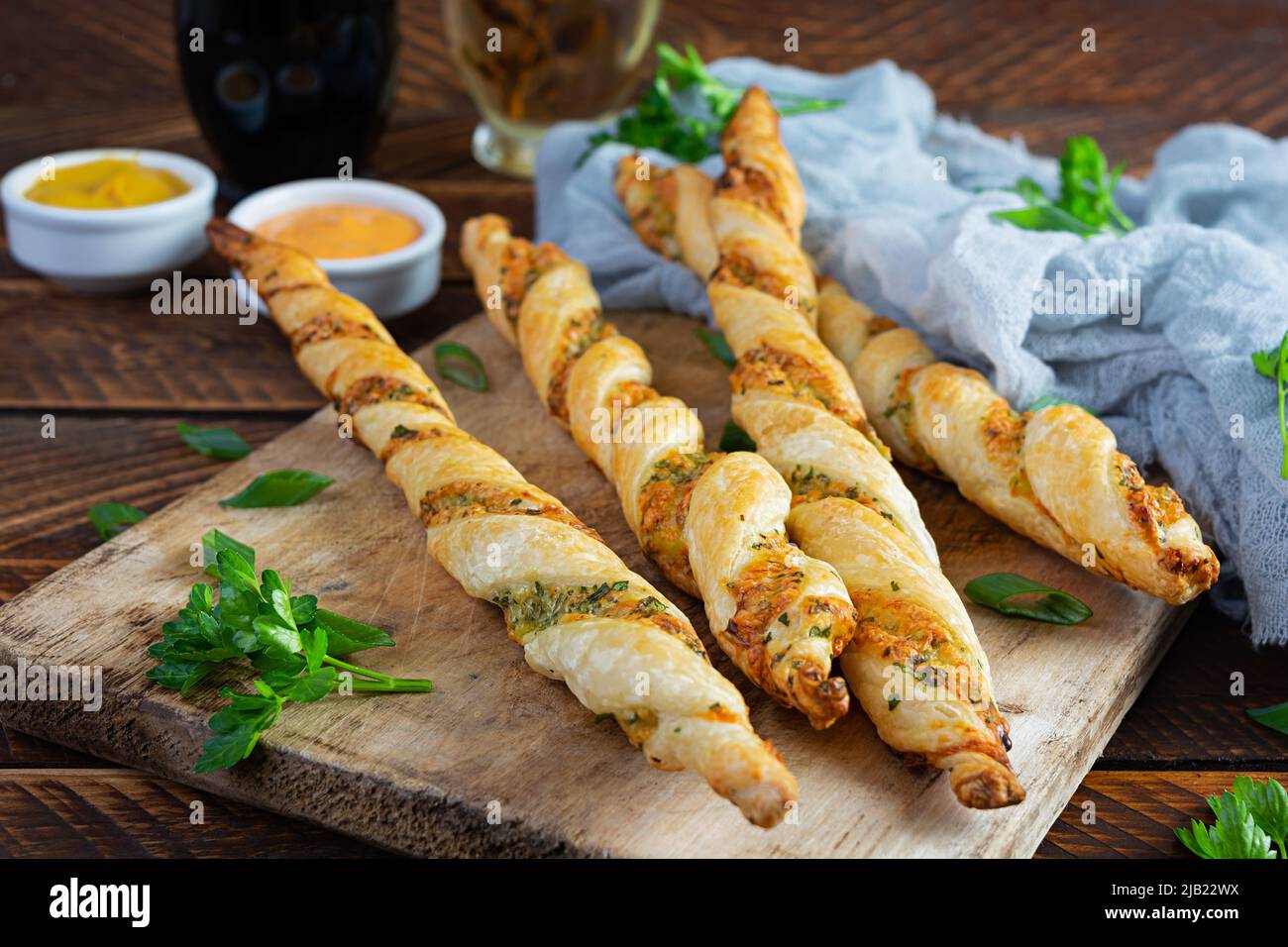 Parmesan puff pastry sticks hi-res stock photography and images - Alamy