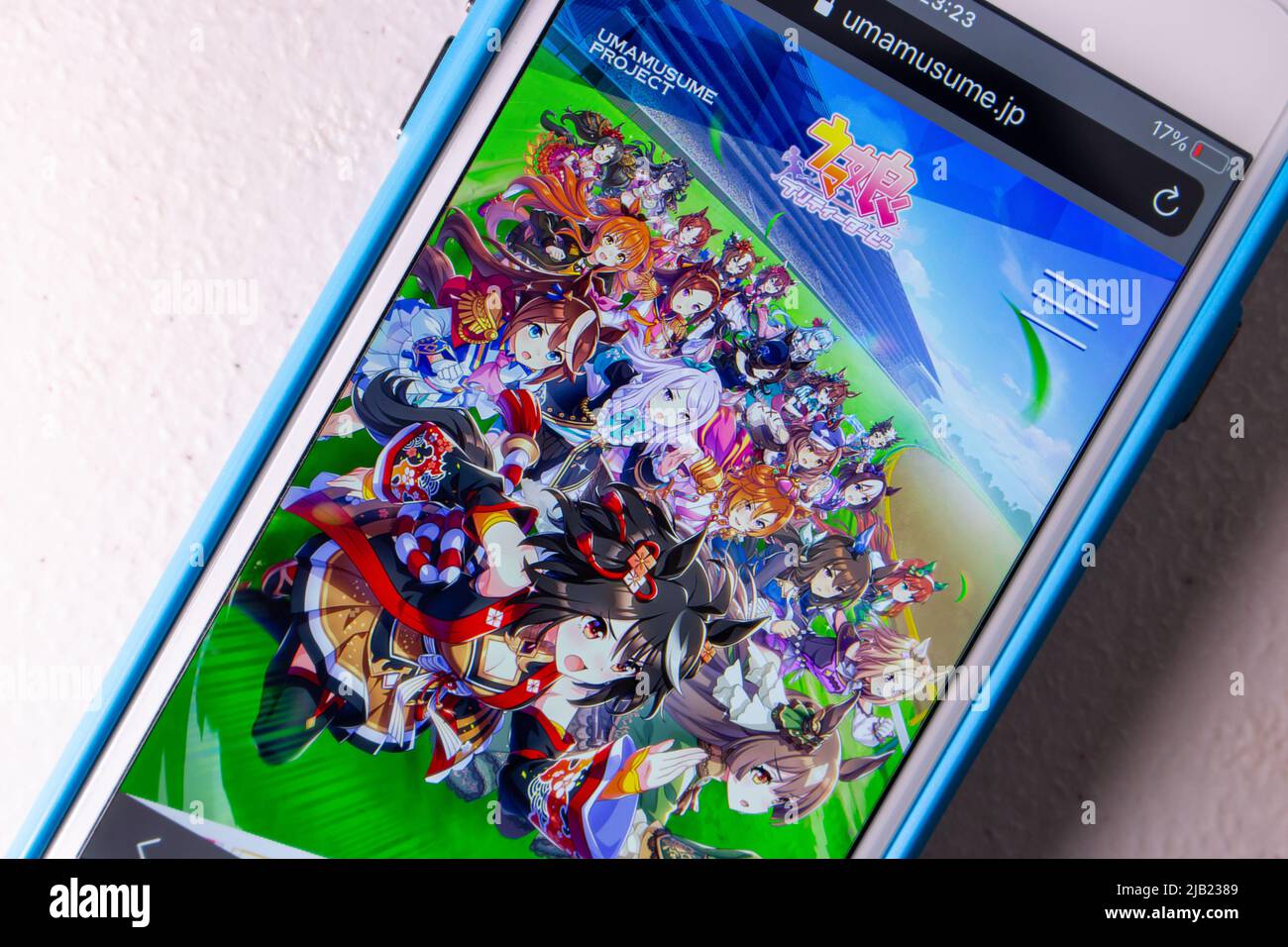 The opening screen of Uma Musume Pretty Derby app (Translation : Horse ...